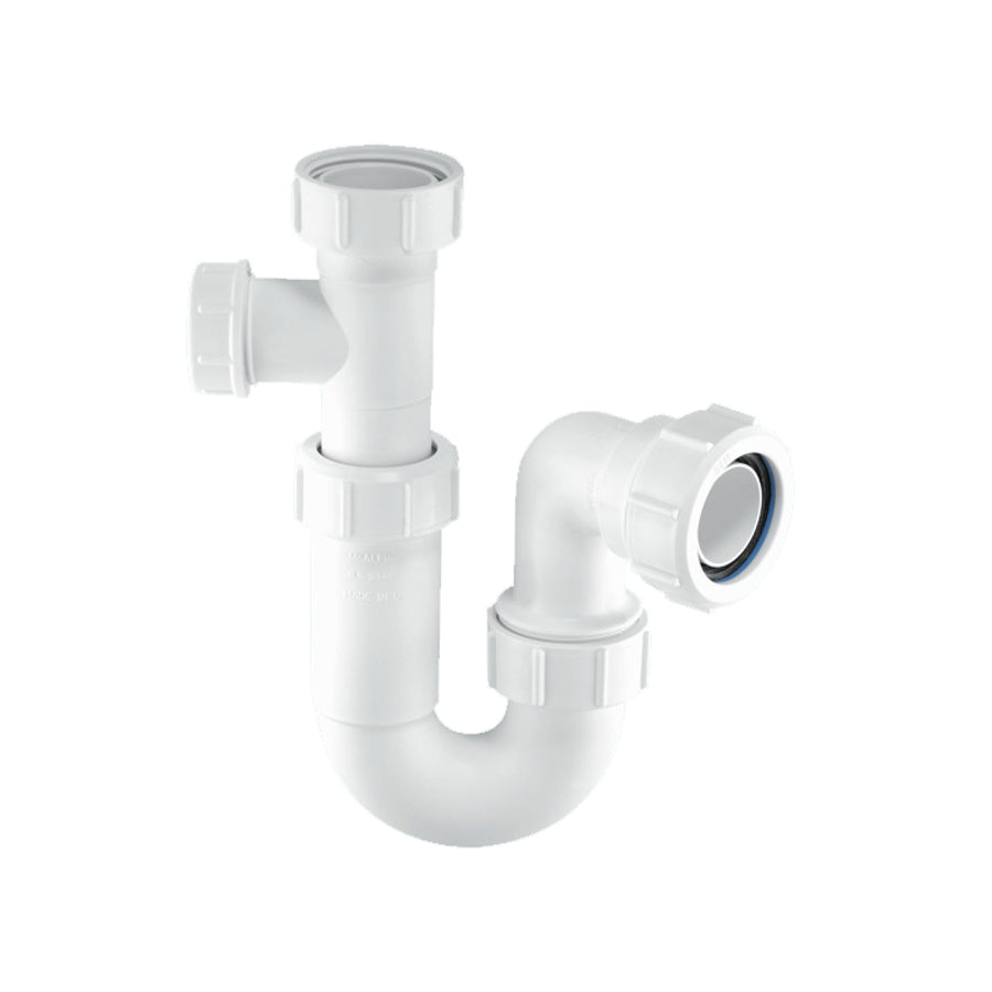 McAlpine 1.25" Tubular Swivel Basin Trap with 19/23mm Pipe Connection ...