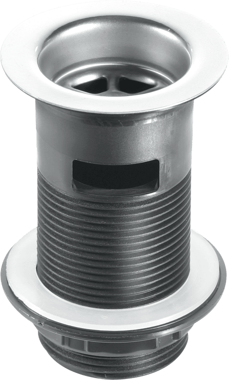 McAlpine Black Plastic Backnut 1.25" Basin Waste with Plug & Chain - B ...