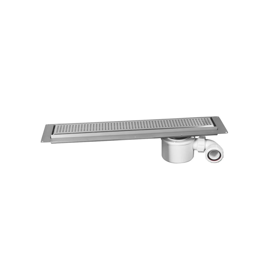 McAlpine 600mm Brushed Steel Grid Standard Channel Drain - CD600-SQ ...