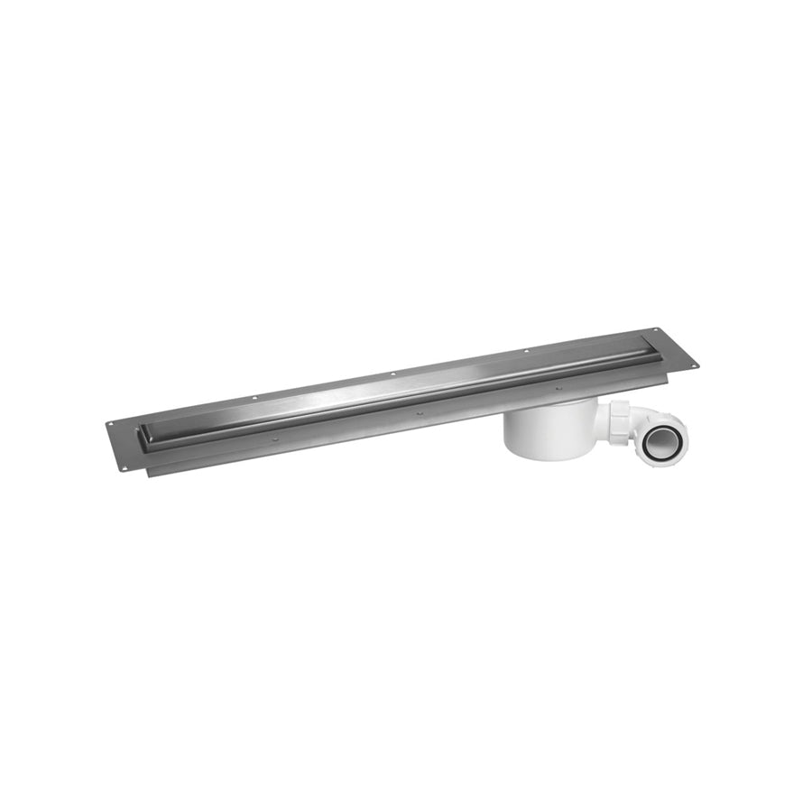 McAlpine 900mm Brushed Steel Slimline Channel Drain - CD900-O-B — The ...