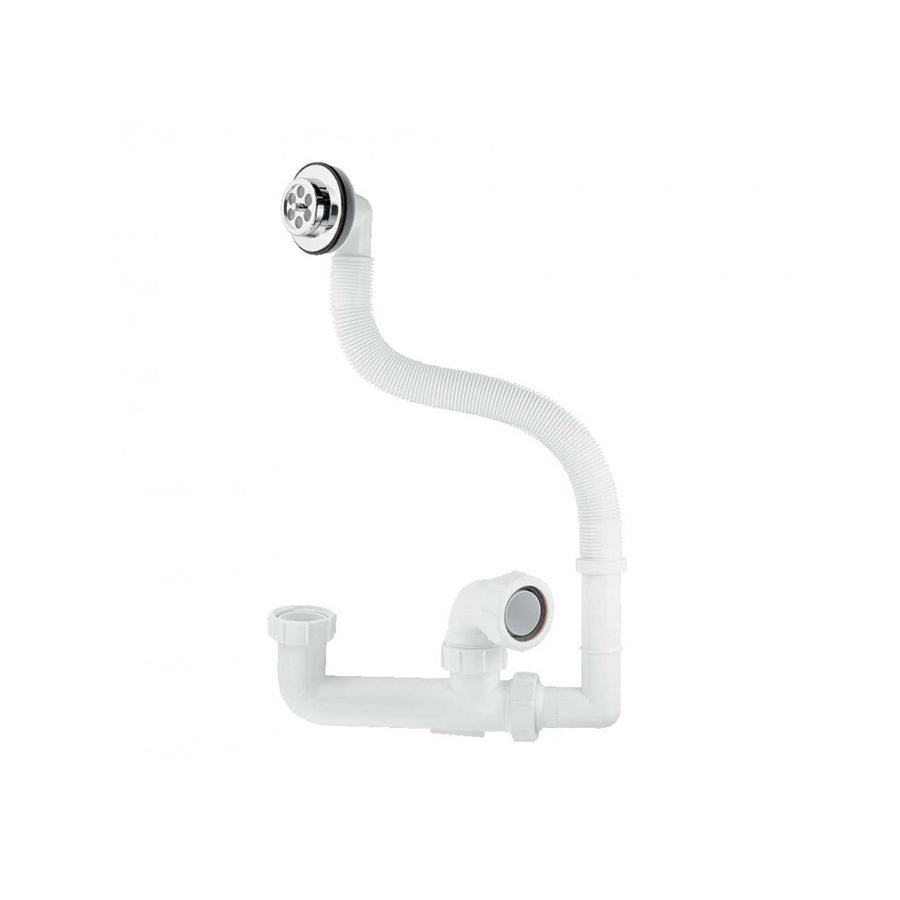 McAlpine 1.5" Extended Body Bath Trap with Flexible Overflow (60mm Wat ...