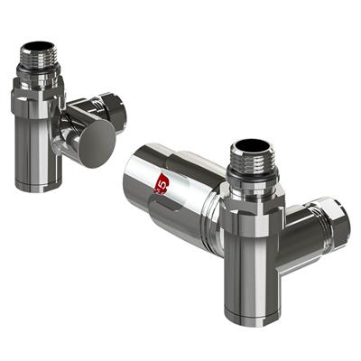 Eastbrook 15mm Corner Dual Fuel TRV & Lockshield Valve Chrome - 12.058 ...