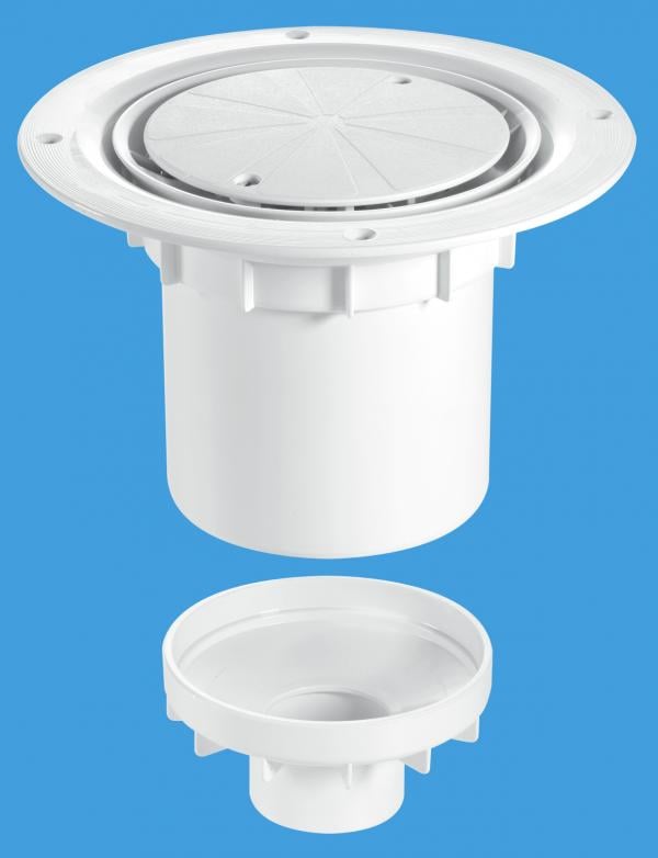 McAlpine 75mm Water Seal Gully with Vertical Outlet for Sheet Flooring ...
