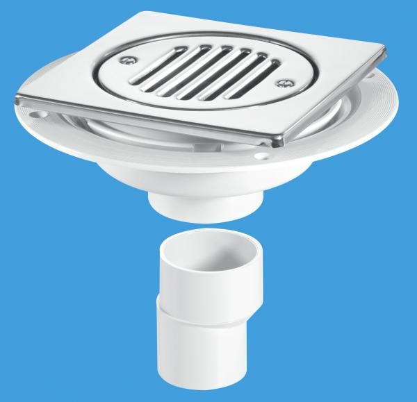 McAlpine Untrapped Gully with Vertical Outlet for Tiled or Stone Floor ...
