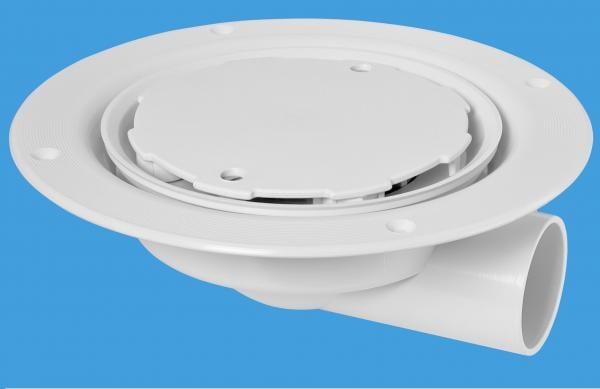 McAlpine Untrapped Gully with 1½" Horizontal Outlet for Sheet Flooring ...